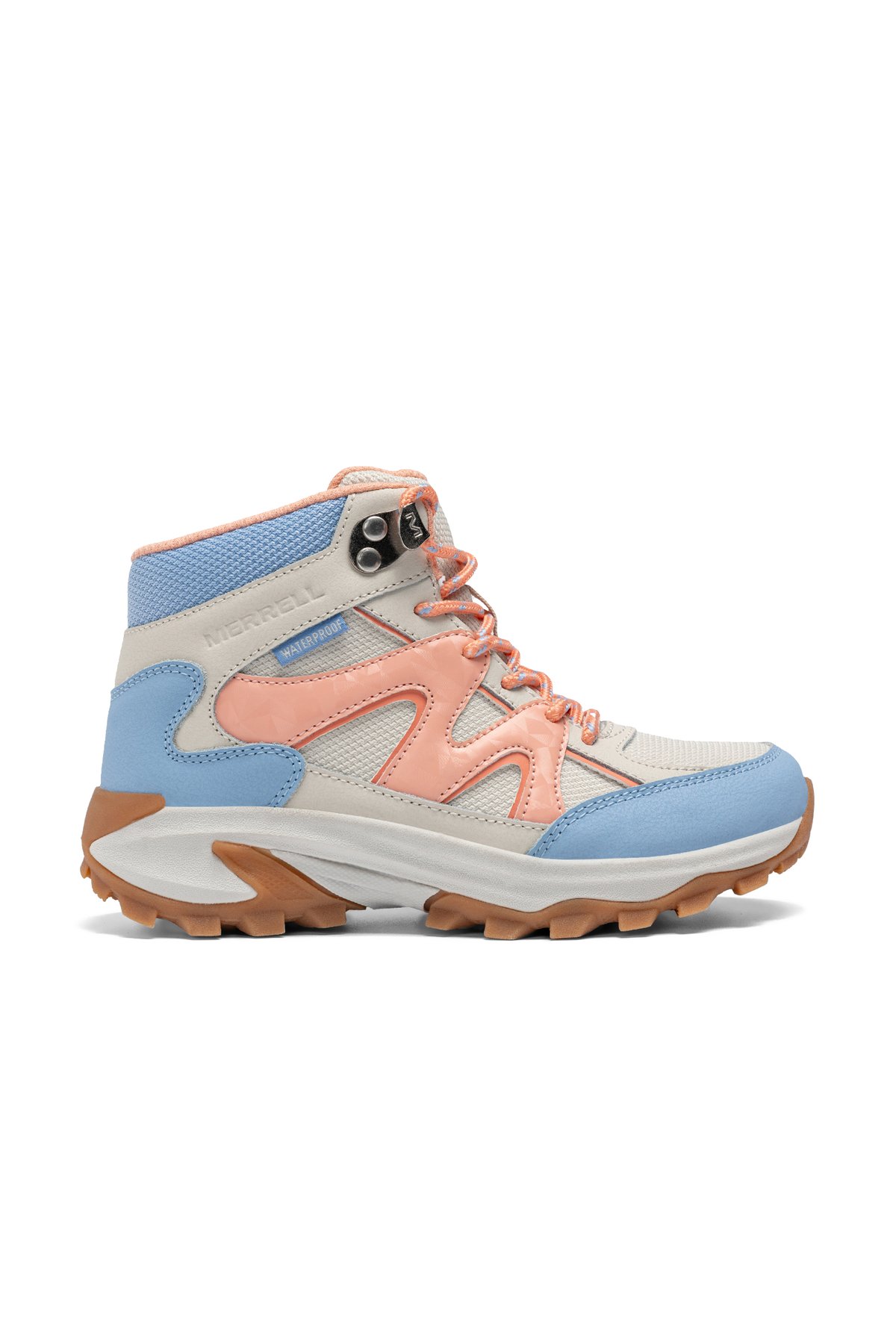 Kids Moab Speed 2 Waterproof Tan/Blue/Peach | Merrell Australia