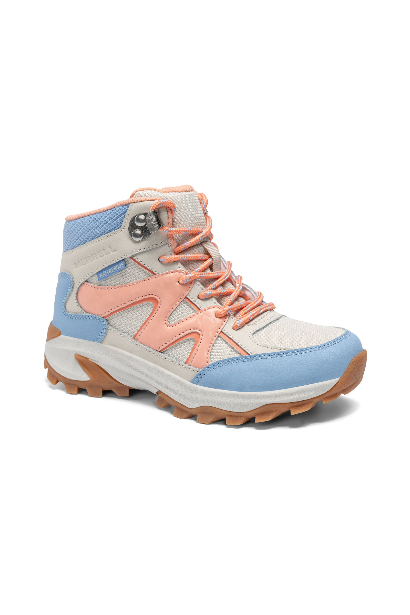 Kids Moab Speed 2 Waterproof Tan/Blue/Peach | Merrell Australia